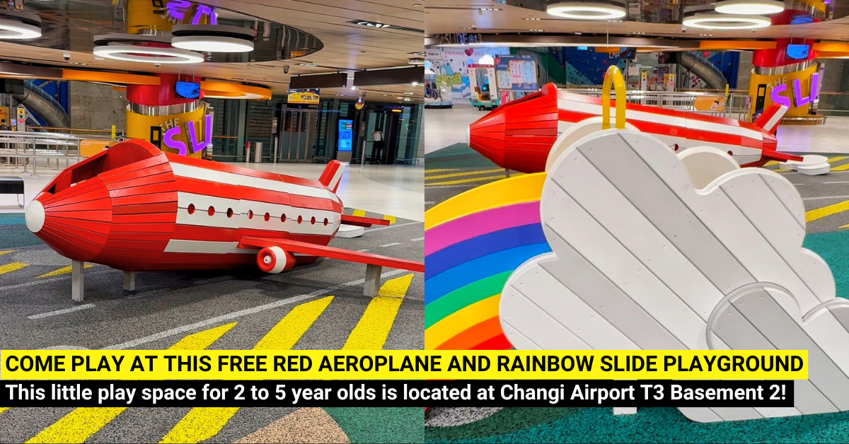 Free Aeroplane and Rainbow Slide Playground at Changi Airport Terminal – BYKidO