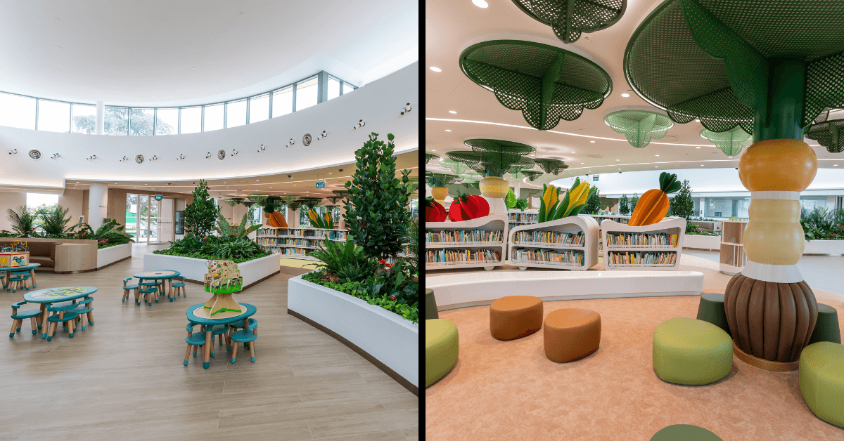 Choa Chu Kang Public Library | Community Wall, Nature Walls, Indoor Ga ...